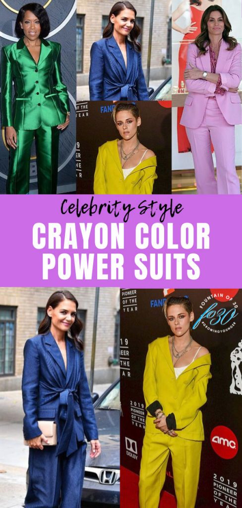 Celebrities in Brilliant Crayon Color Power Suits - fountainof30.com