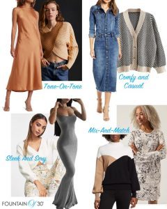 Chic Ways to Style A Sweater Over Dress Combination for Women Over 50 ...