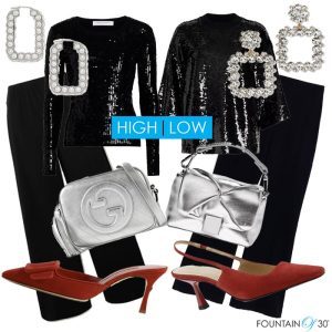 How to Style a Chic Holiday Party Outfit High and Low - fountainof30.com